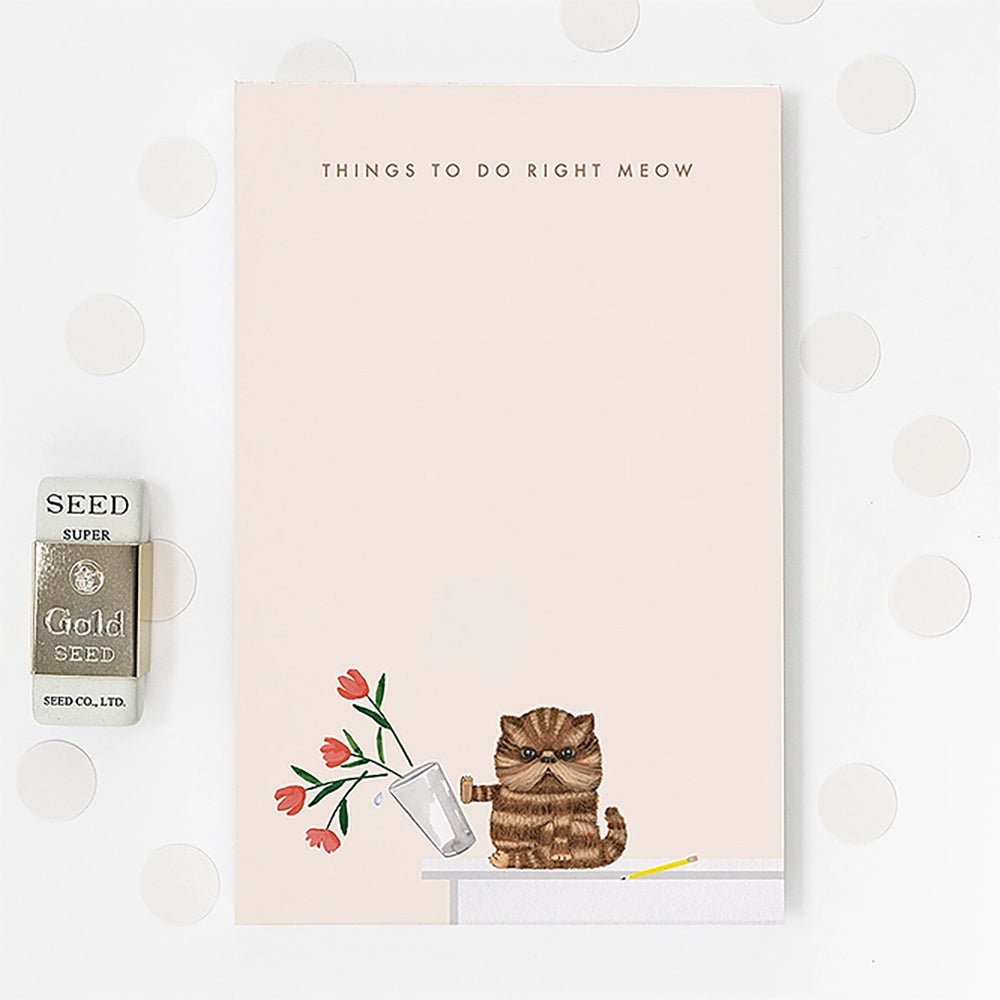 THINGS TO DO RIGHT MEOW NOTE PAD | proper topper