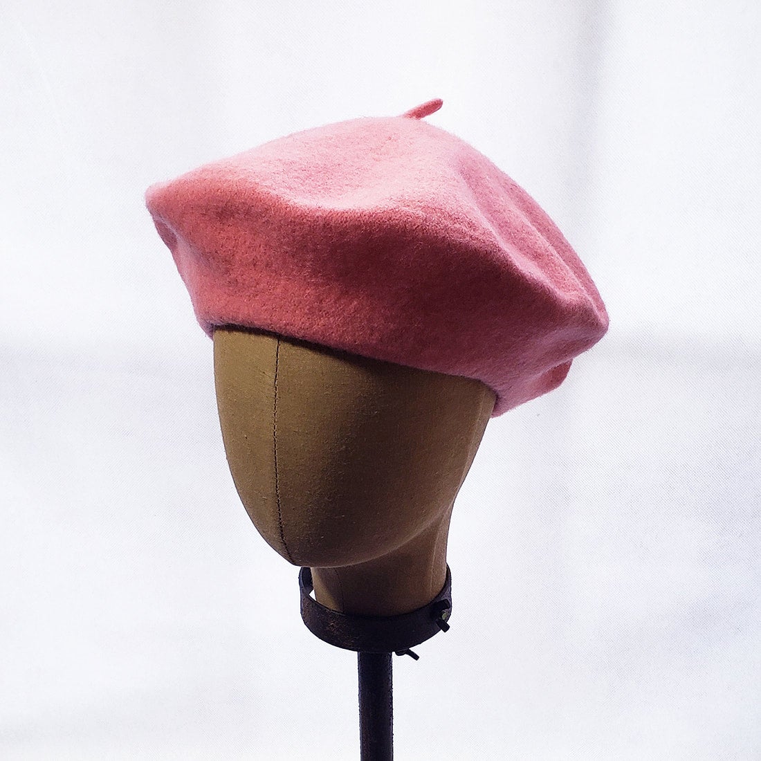 CLASSIC WOOL BERET, BLUSH PINK | proper topper
