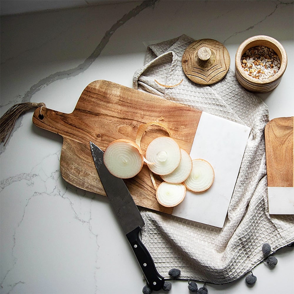 MARBLE + ACACIA CHEESE BOARD | proper topper